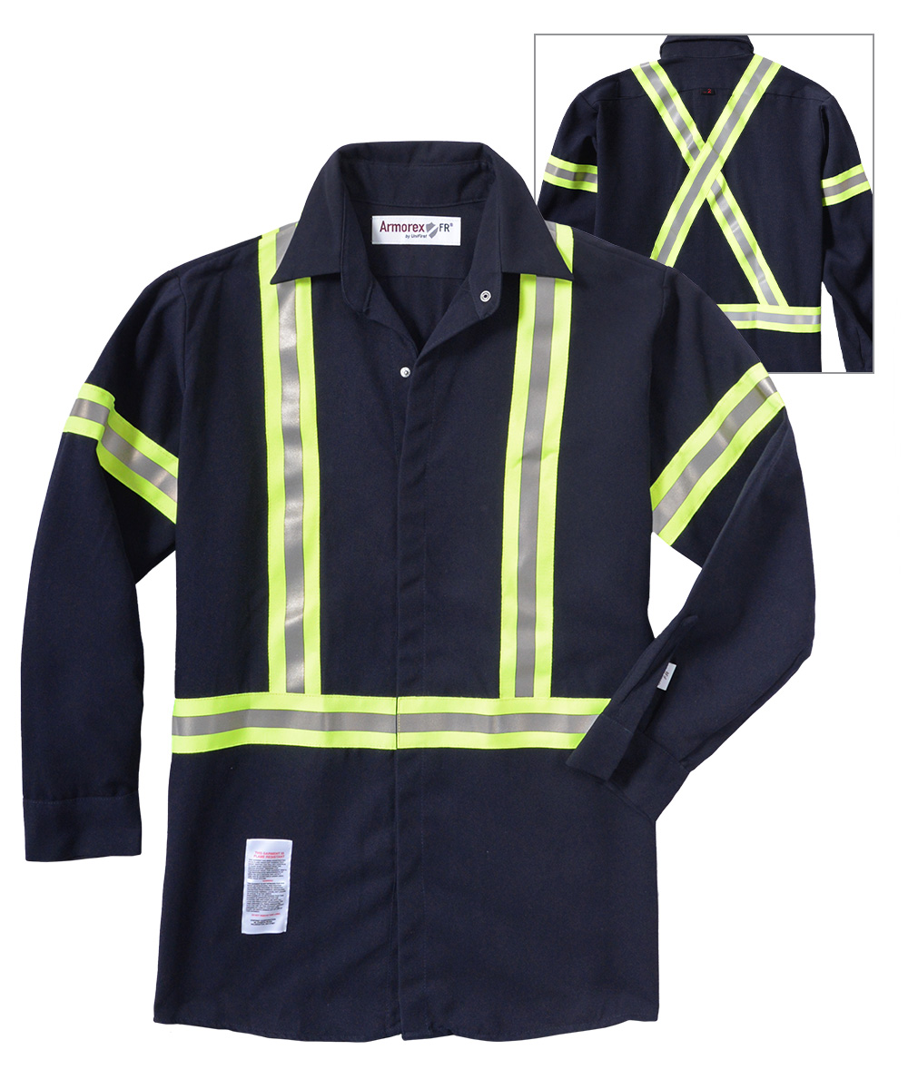 Armorex FR® Snap-Front Work Shirt with Reflective Striping | UniFirst